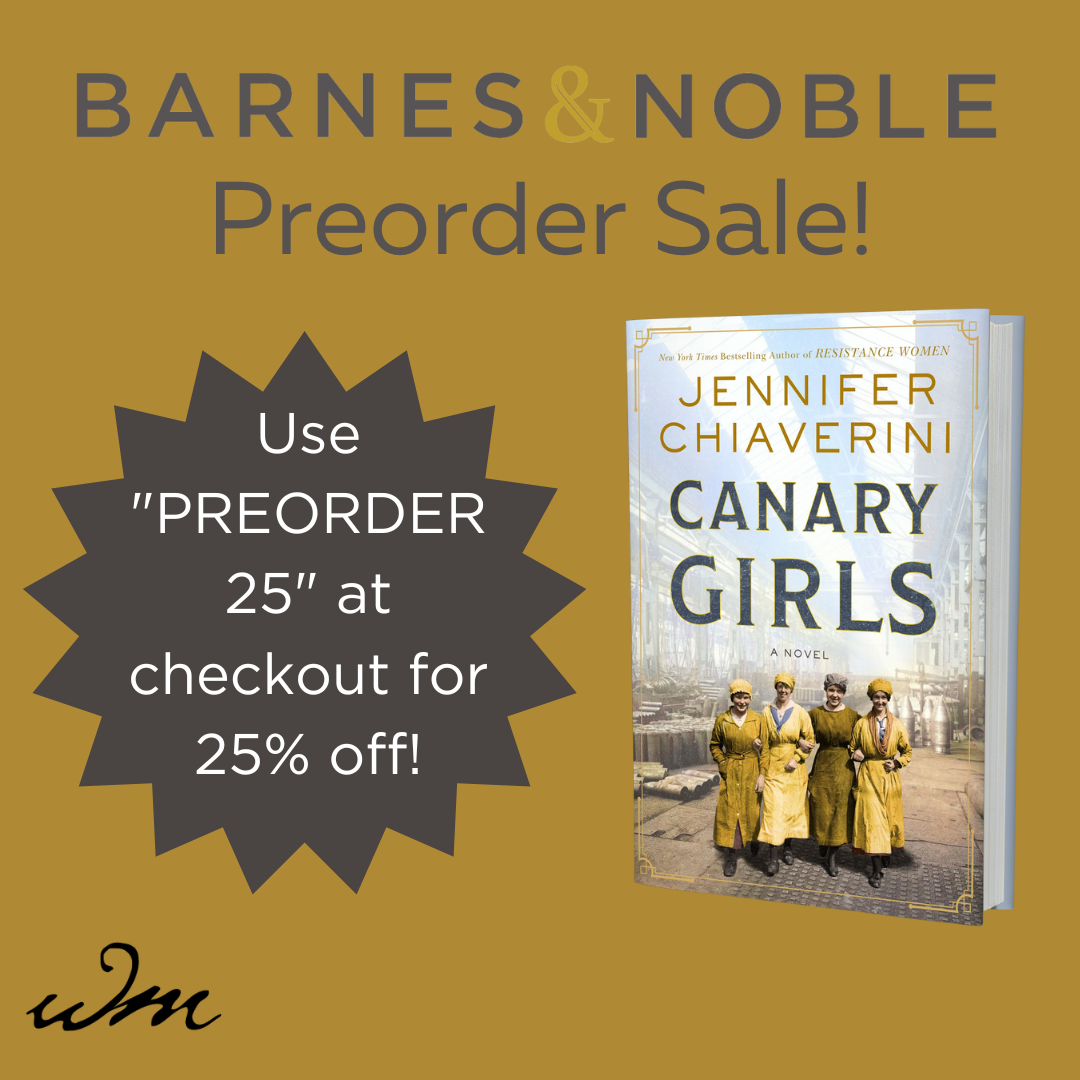 Preorder CANARY GIRLS at bn.com for 25% (Ends 4/28) - Jennifer Chiaverini